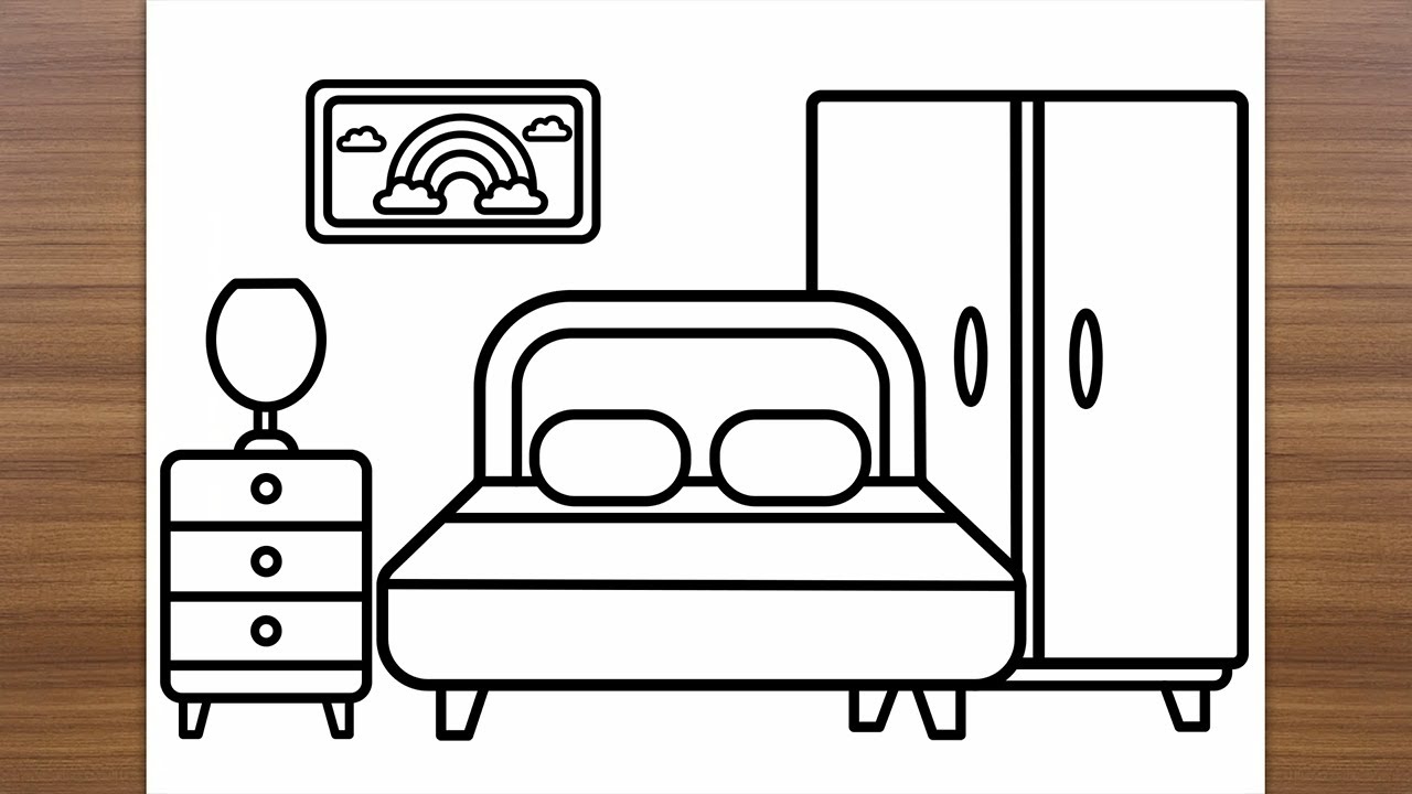 Bedroom Drawing How To Draw Bedroom рџ џпёџ Step By Step Tutorial