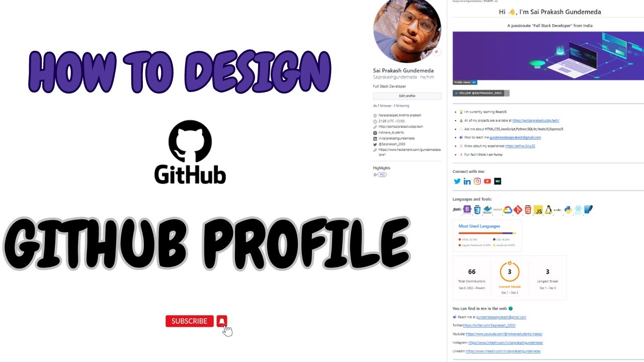 How To Design Github Profile Professionally Github Githubprofile