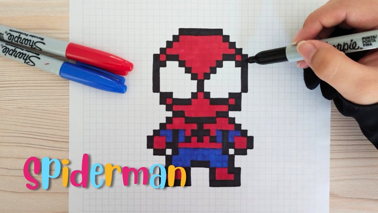 Como Dibujar A Spiderman En Pixel Art Tutorial Paso A Paso Youtube