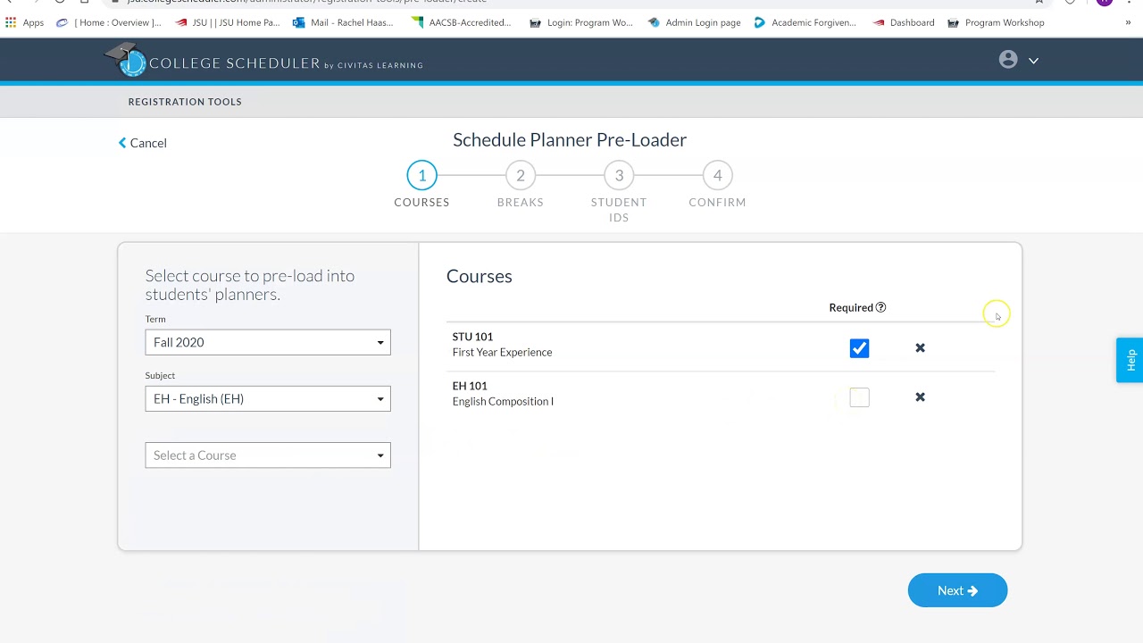 Schedule Planner Office Of The Registrar