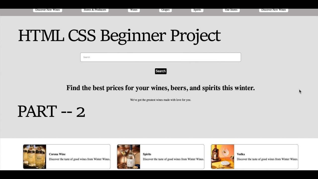 Html Css Beginner Project Part 2 Youtube