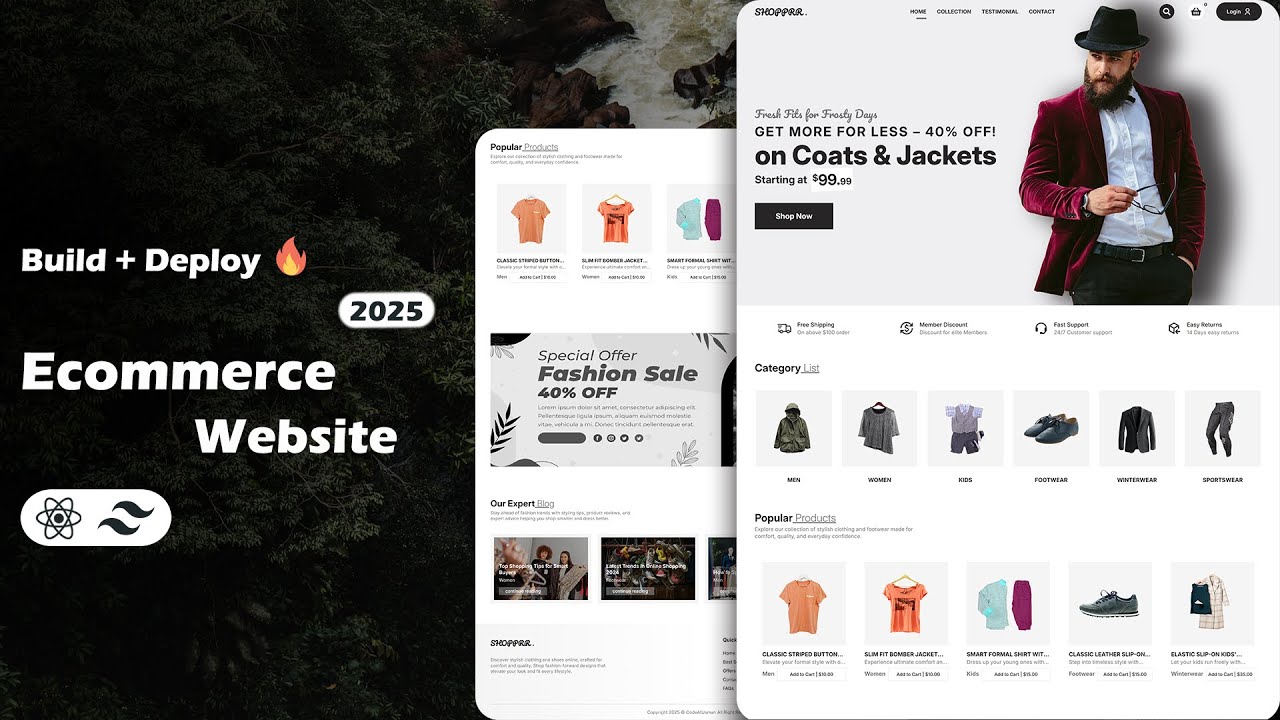 Build And Deploy React Js Ecommerce Website Complete Ecommerce