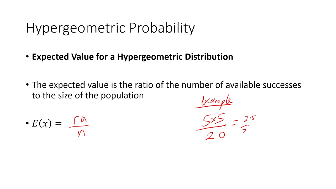 Mdm4u 4 4 Hypergeometric Distributions Youtube