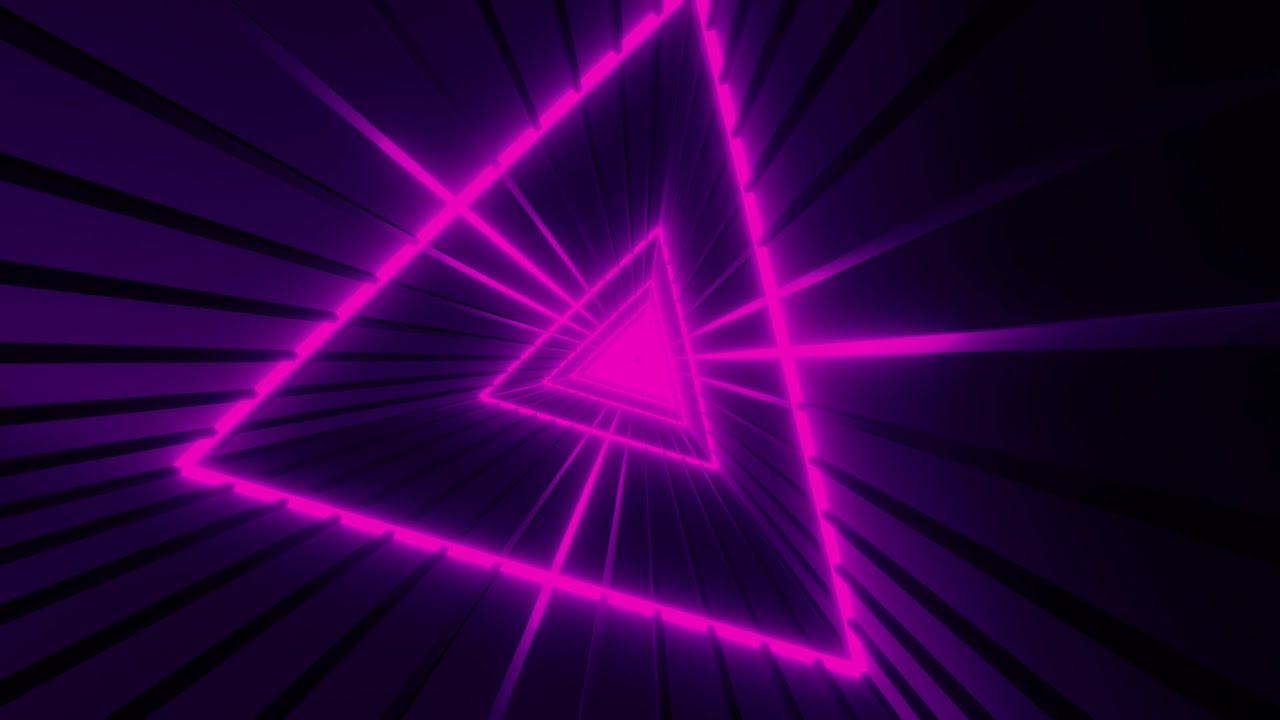 4k Abstract Sci Fi Tunnel Vj Motion Background Purple Neon Light