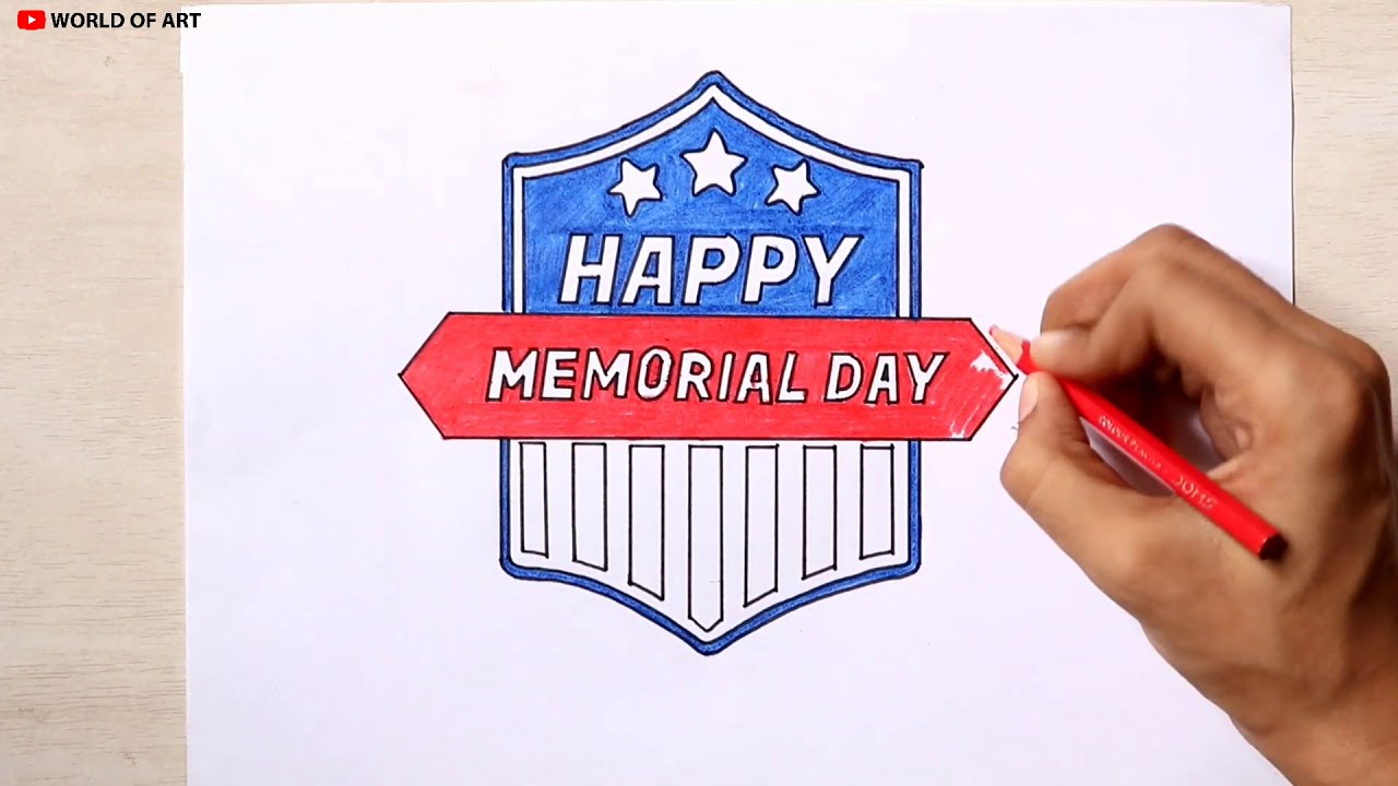 How To Draw Memorial Day Usa Memorial Day Tribute Poster Drawing