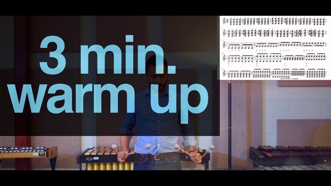 3 Minutes Warm Up For Marimba Beginner Intermediate And Advanced