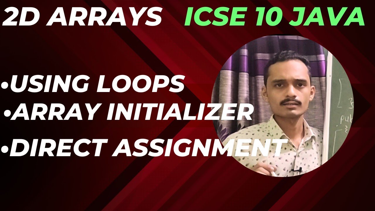 3 Ways To Initialize 2d Array In Java Icse Computer Application
