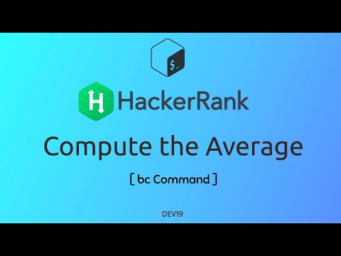 10 1 Compute The Average Bc Command Hackerrank Linux Shell 520