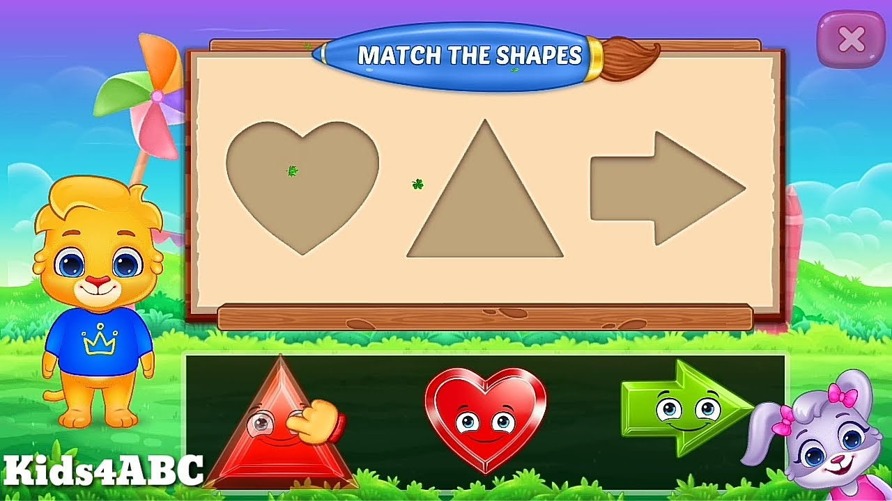Toddlers Learning To Match Puzzle Shapes Square Circle Triangle For