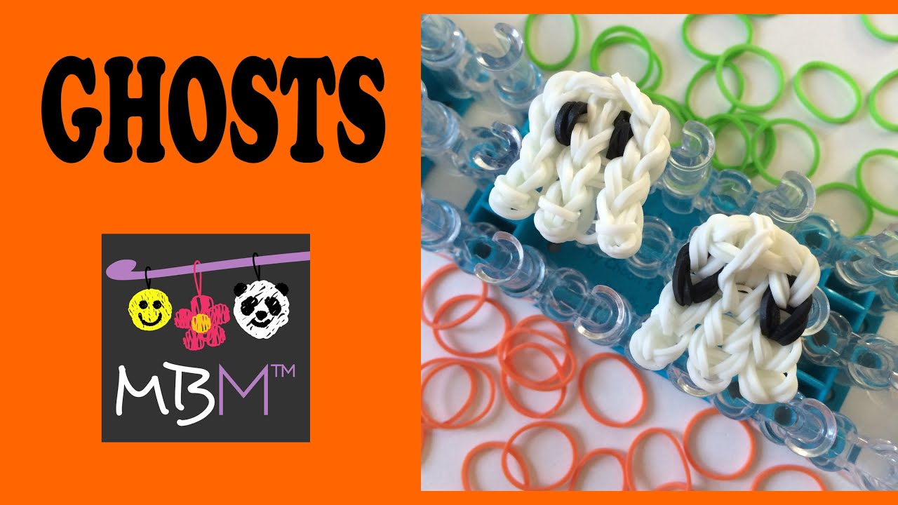 Rainbow Loom Easy Ghost Charms For Halloween Youtube