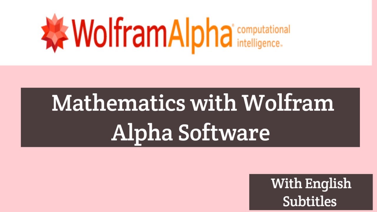 Wolfram Alpha For Mathematics Computation With English Subtitles
