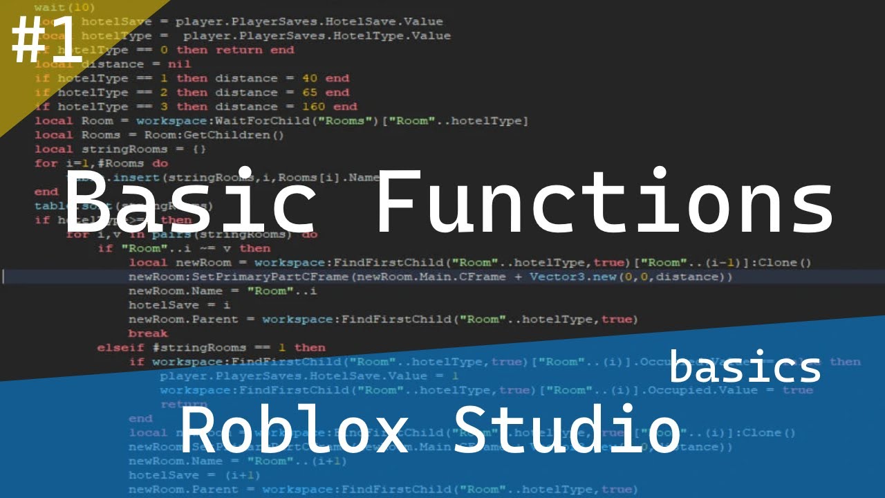 1 Basic Functions Roblox Studio Tutorials Youtube
