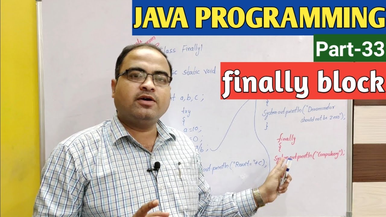 Java Programming Part 33 Finally Block Youtube