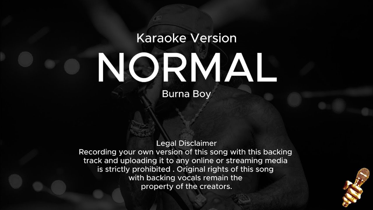 Burna Boy Normal Karaoke Version Youtube