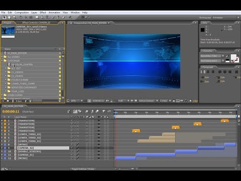 After Effects Template Virtual Studio 2 Tutorial Bluefx Youtube