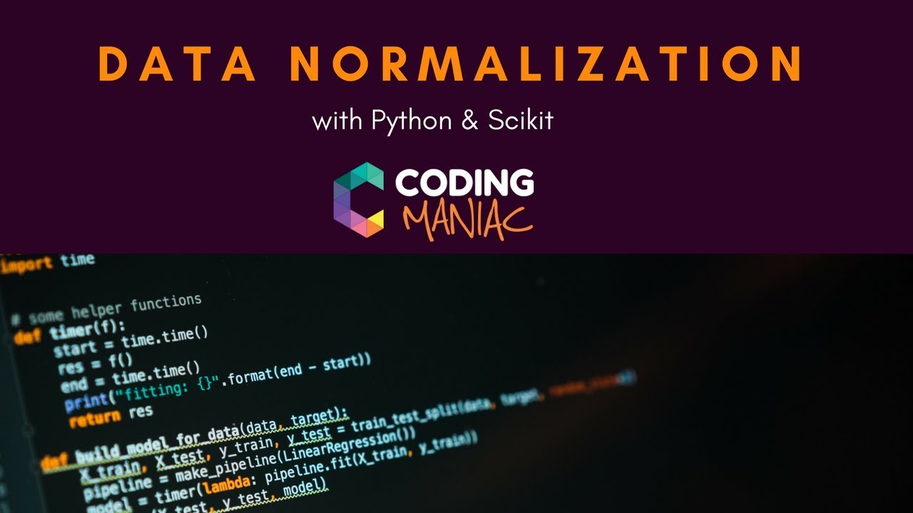Machine Learning Data Normalization Python Scikit Learn Youtube