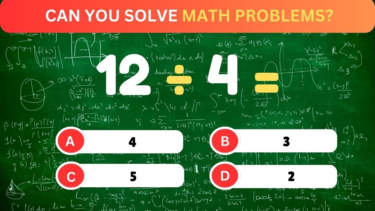 Math Quiz Can You Solve Easy To Impossible Math Problems Youtube