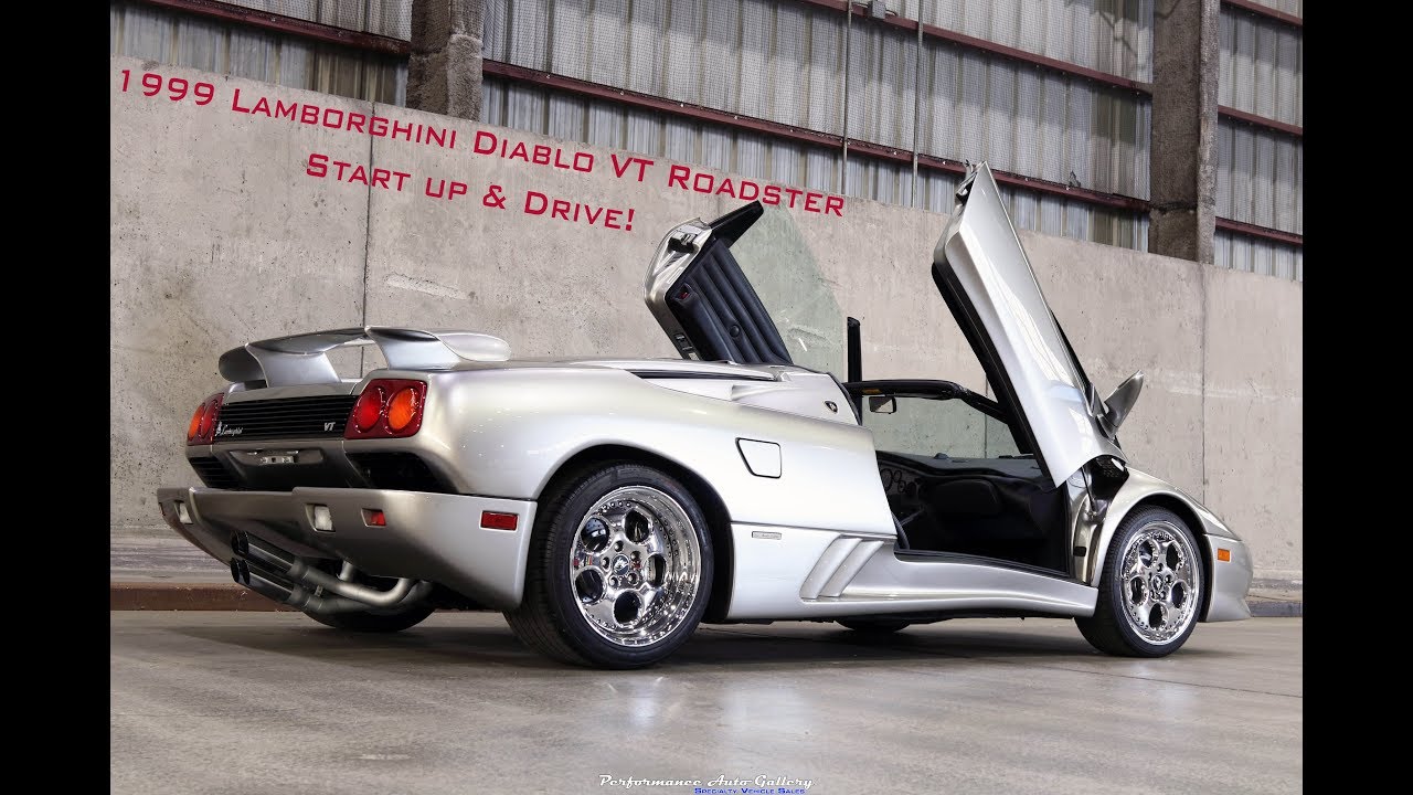 1999 Lamborghini Diablo Vt Roadster Start Up Drive Youtube