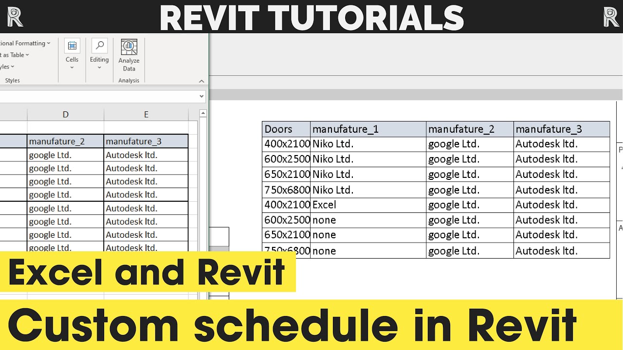 Import Export Excel Tables In Revit Easy Methods Youtube