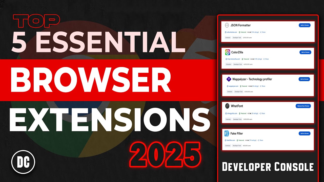 Top 5 Chrome Extensions Every Developer Must Use In 2025 рџ ґ You Should