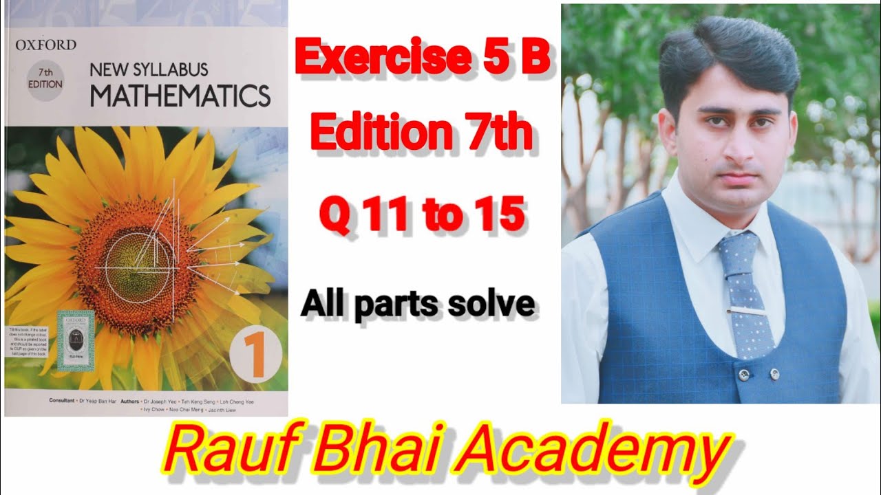 Exercise 5b Question No 11 12 13 14 16 D1 Maths Oxford New Syllables