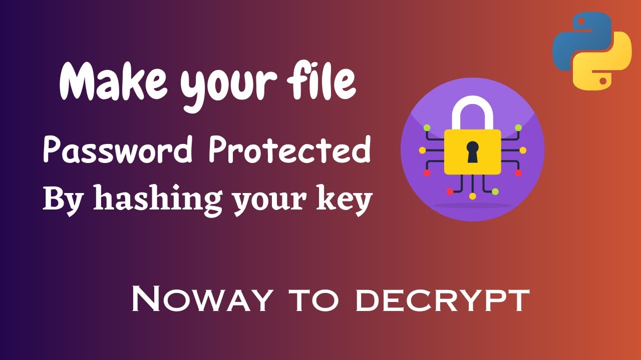 How To Create Password Protected Script In Python Youtube