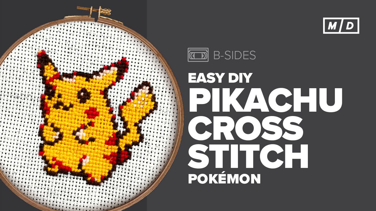 Pokémon Cross Stitch Tutorial Free Pattern B Sides Youtube