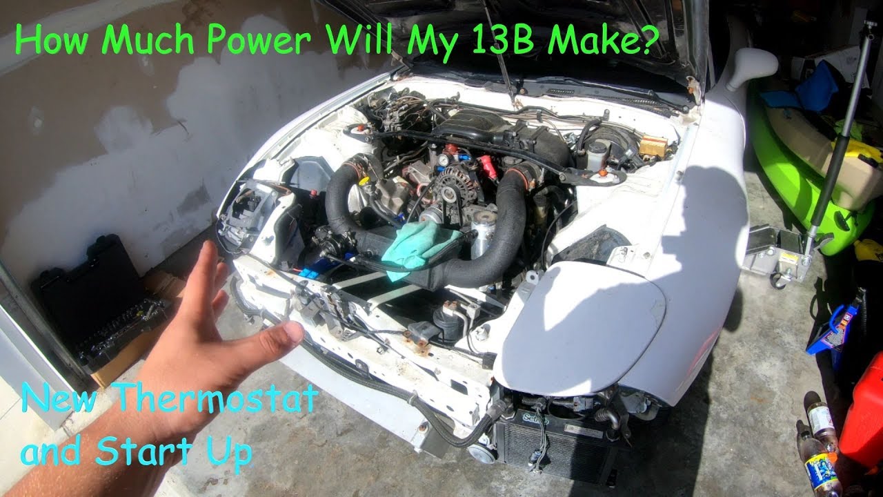Rx7 Fd Single Turbo Deflooding New Thermostat And First Start Up