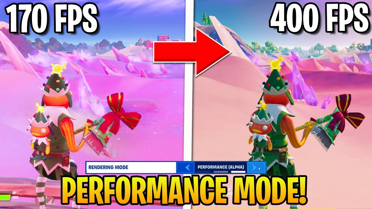Performance Mode In Fortnite Is Op Huge Fps Boost Youtube