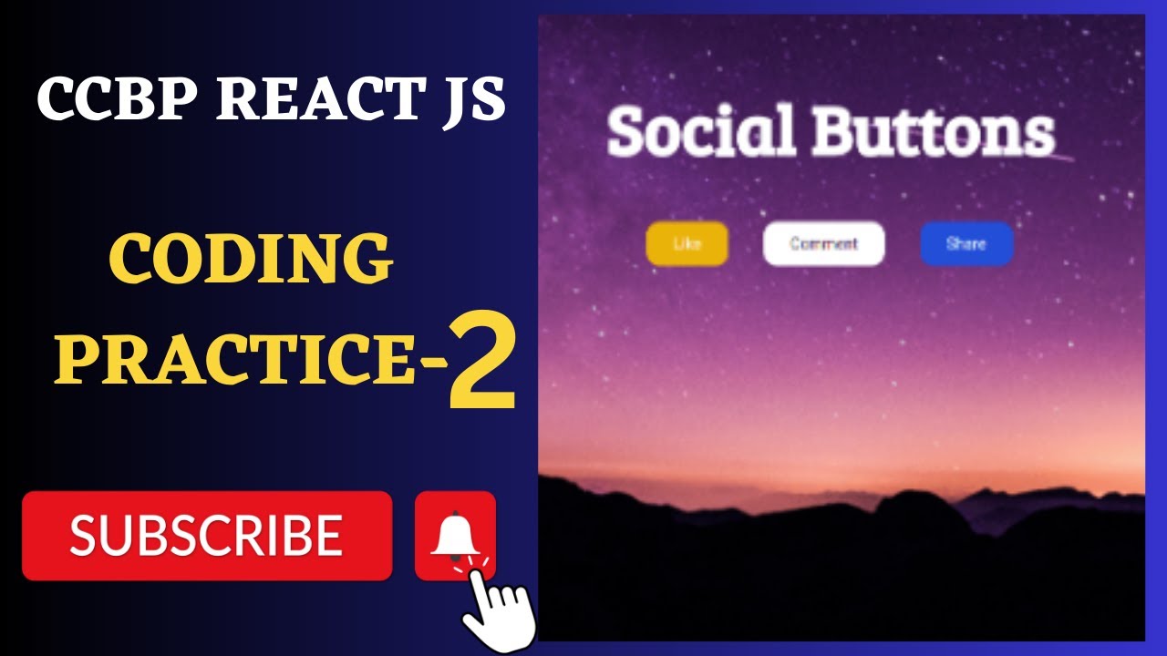 Social Buttons Coding Practice 2 React Js Nxtwave Ccbp 4 0