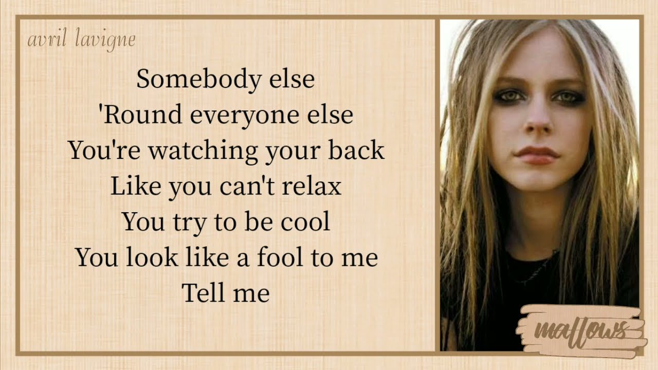 Avril Lavigne Complicated Lyrics Youtube