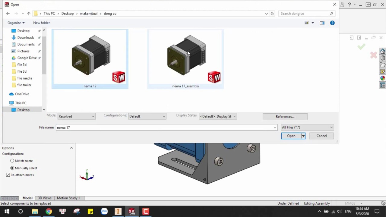Replace Component In Solidworks Assembly Youtube