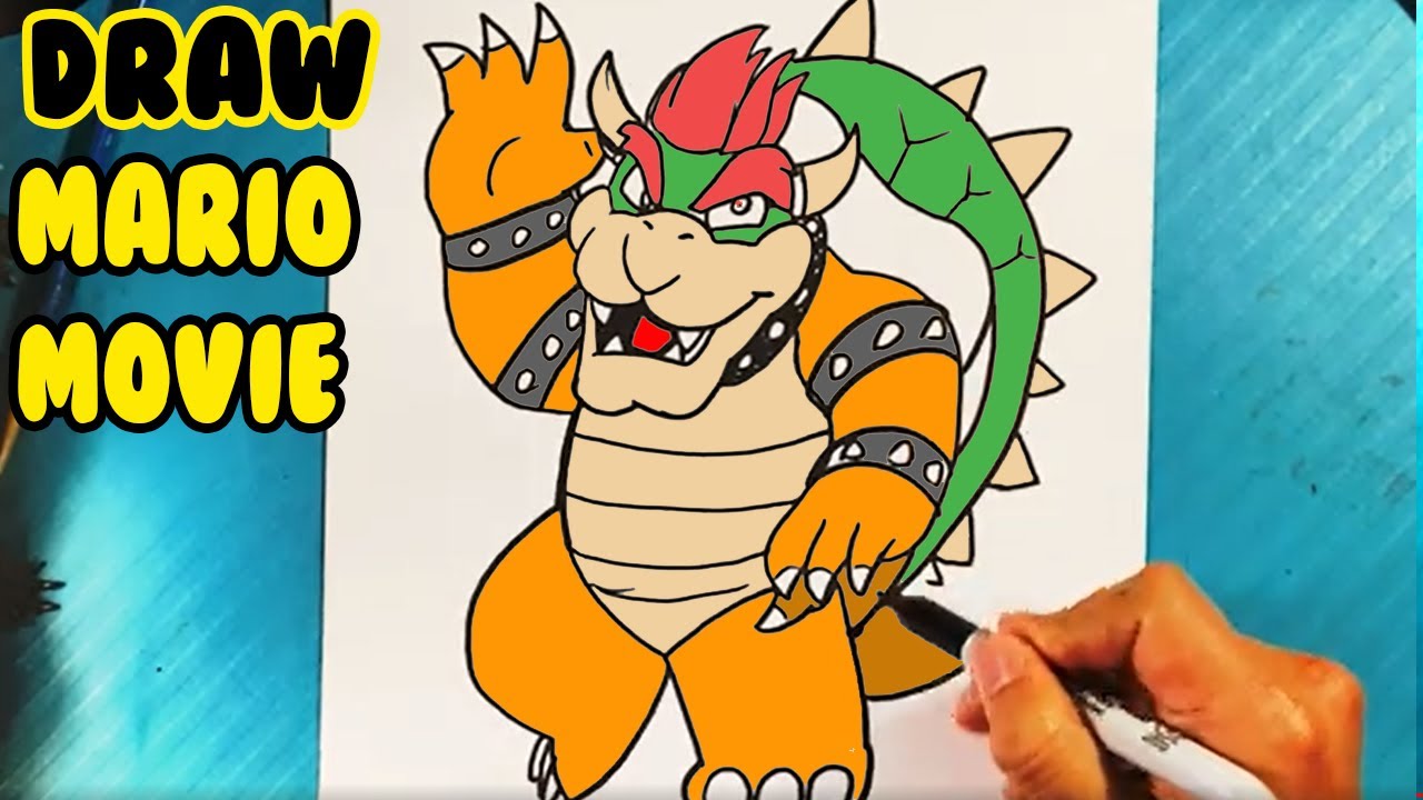 Easy How To Draw Mario Movie Bowser Youtube