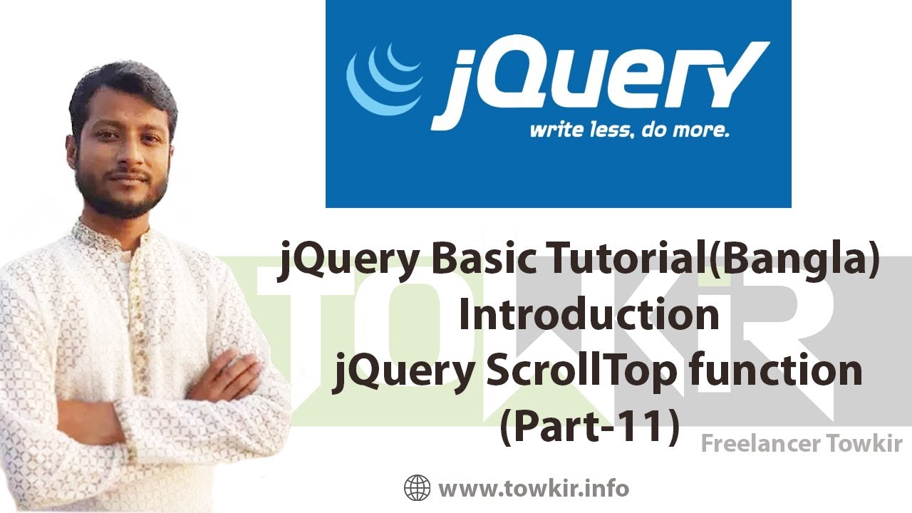 Jquery Basic Tutorial Bangla Jquery Scrolltop Function Part 11