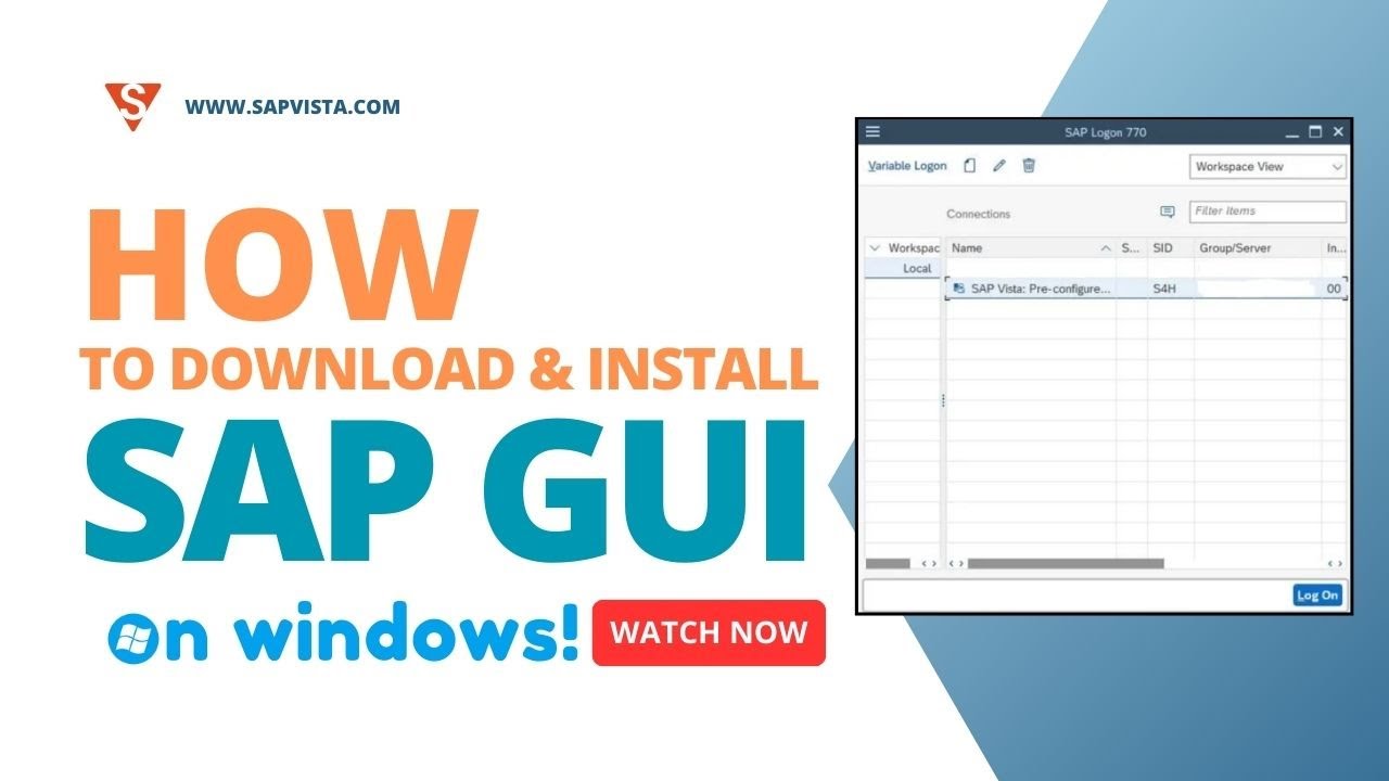 How To Download And Install Sap Gui On Windows Sap Vista Youtube