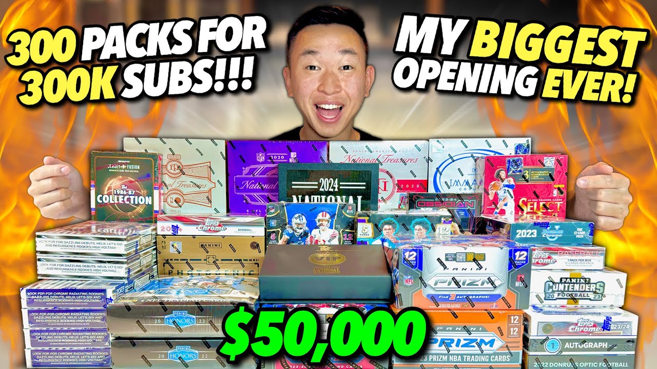 Insane Pulls ёяш ёяфе Opening 300 Packs To Celebrate 300k Subscribers My
