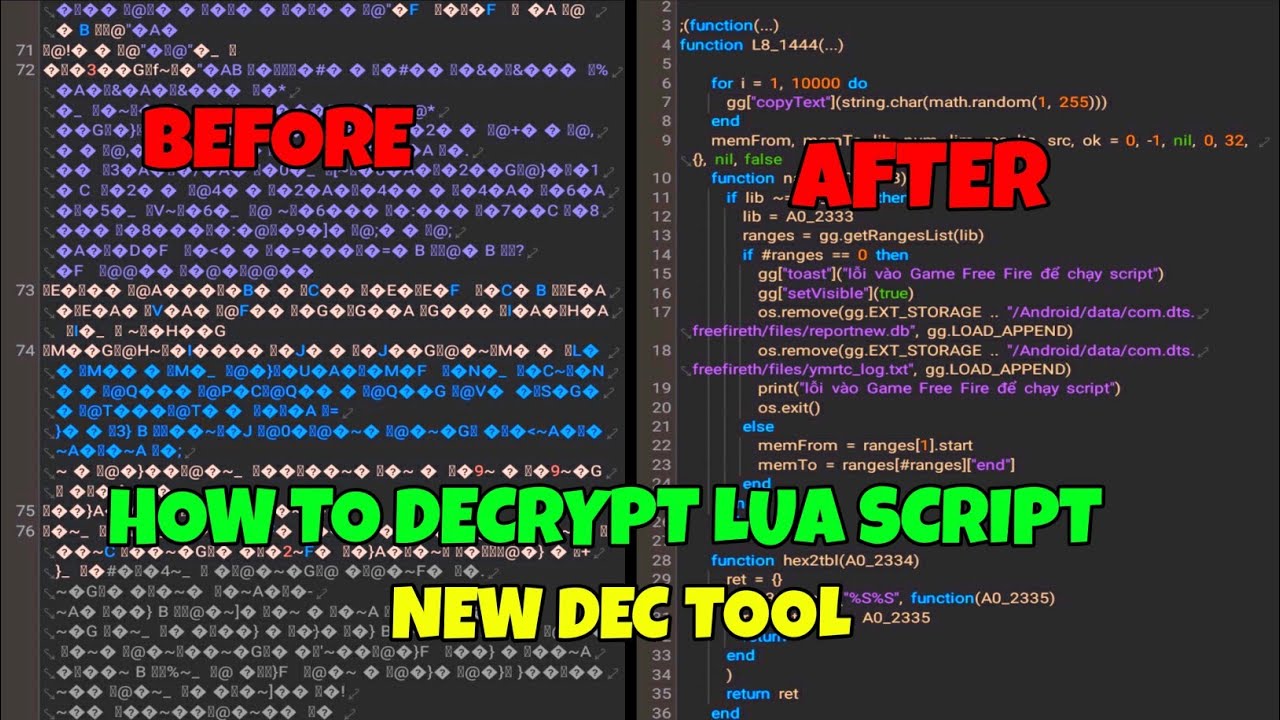 How To Decrypt Lua Script Decrypt All Script Paid Dec Tool 2022