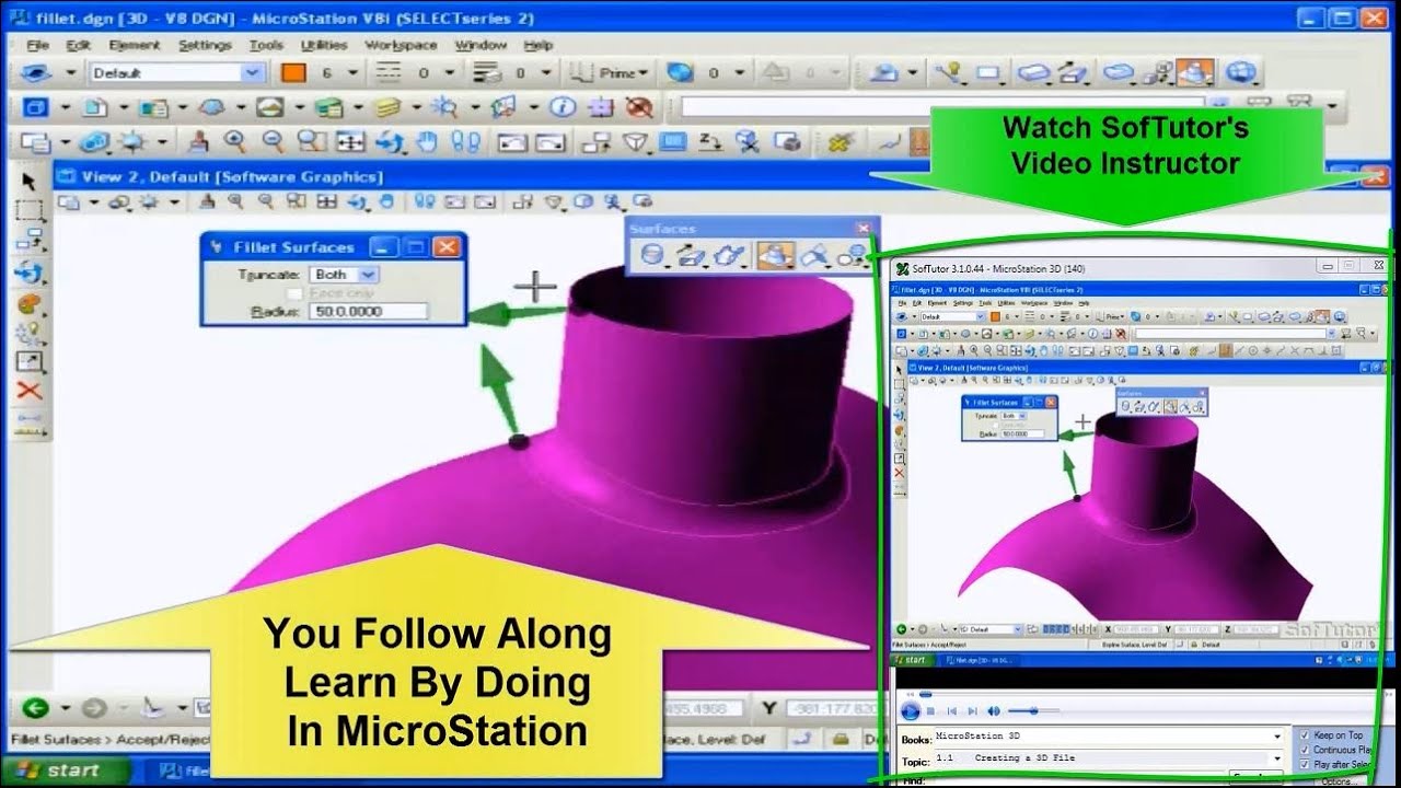 Learn Microstation 2d And 3d Fast With Softutor Youtube