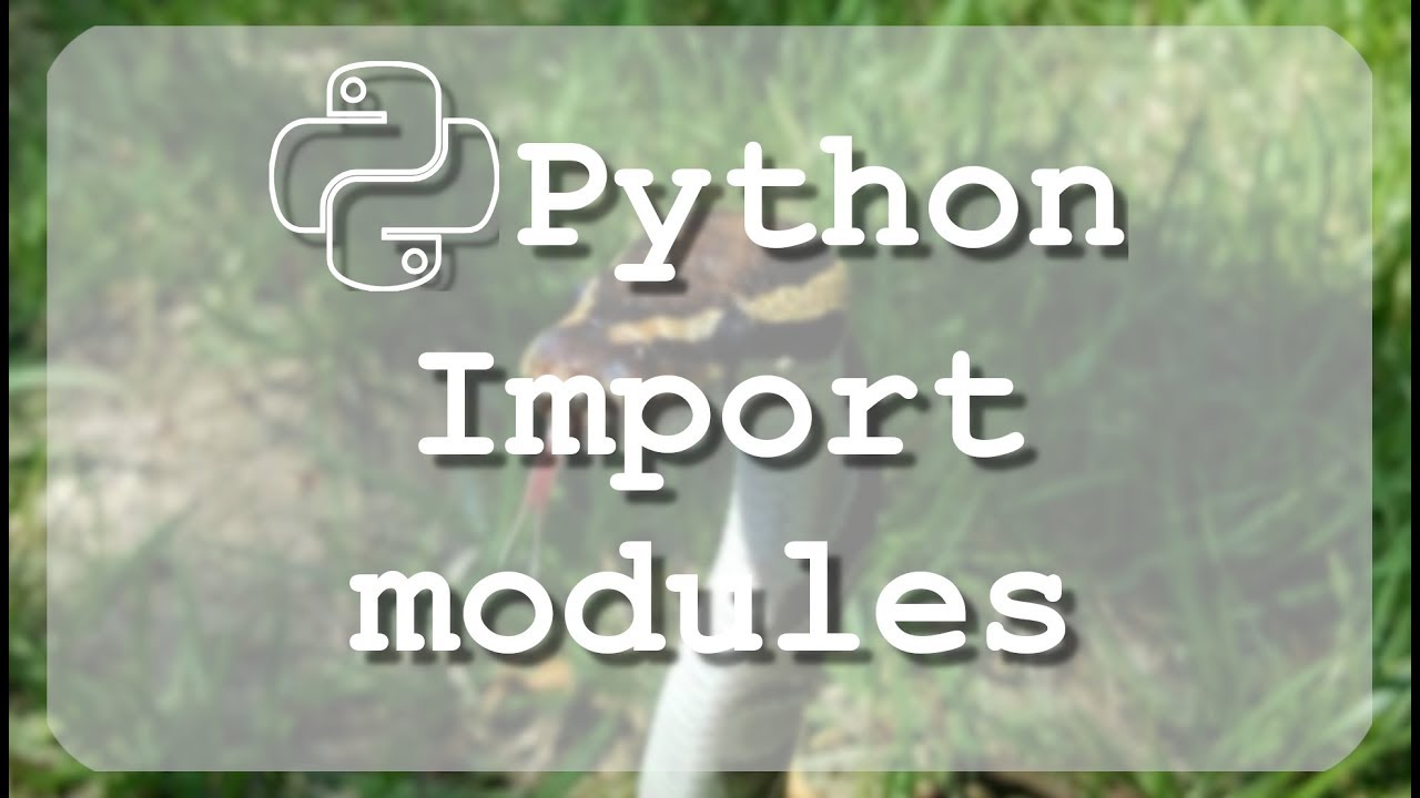 13 Learn To Use Python Import Module Youtube