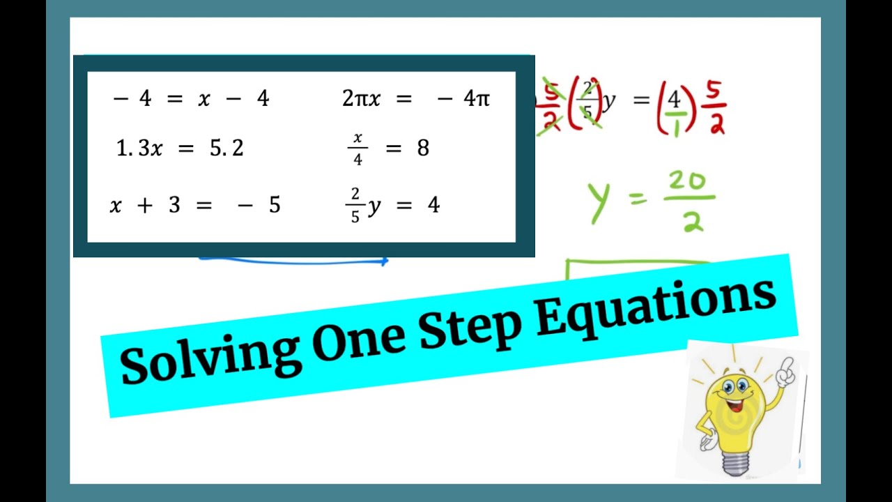 Solving Simple Linear Equations Youtube