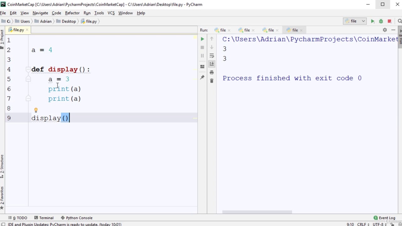 49 Globals Function Functions Python Tutorial For Beginners Youtube