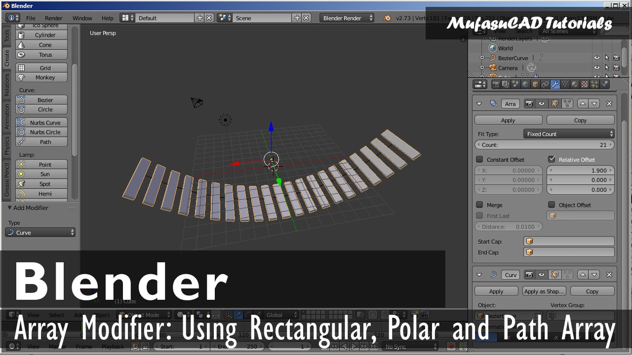 Blender Array Modifier Tutorial Youtube