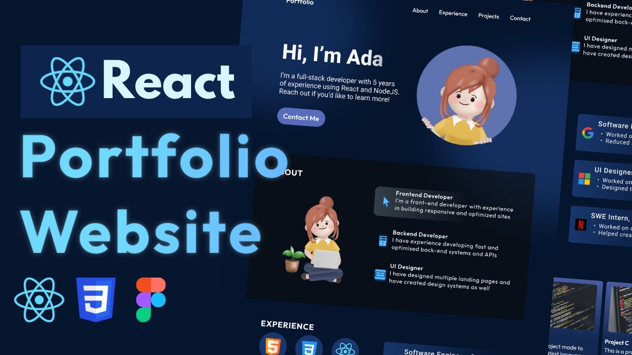 Complete React Portfolio Website Tutorial Build Deploy Beginners