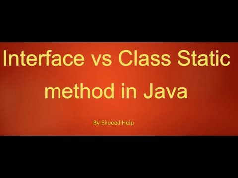 Interface Static Vs Class Static Method Example Java 8 Youtube