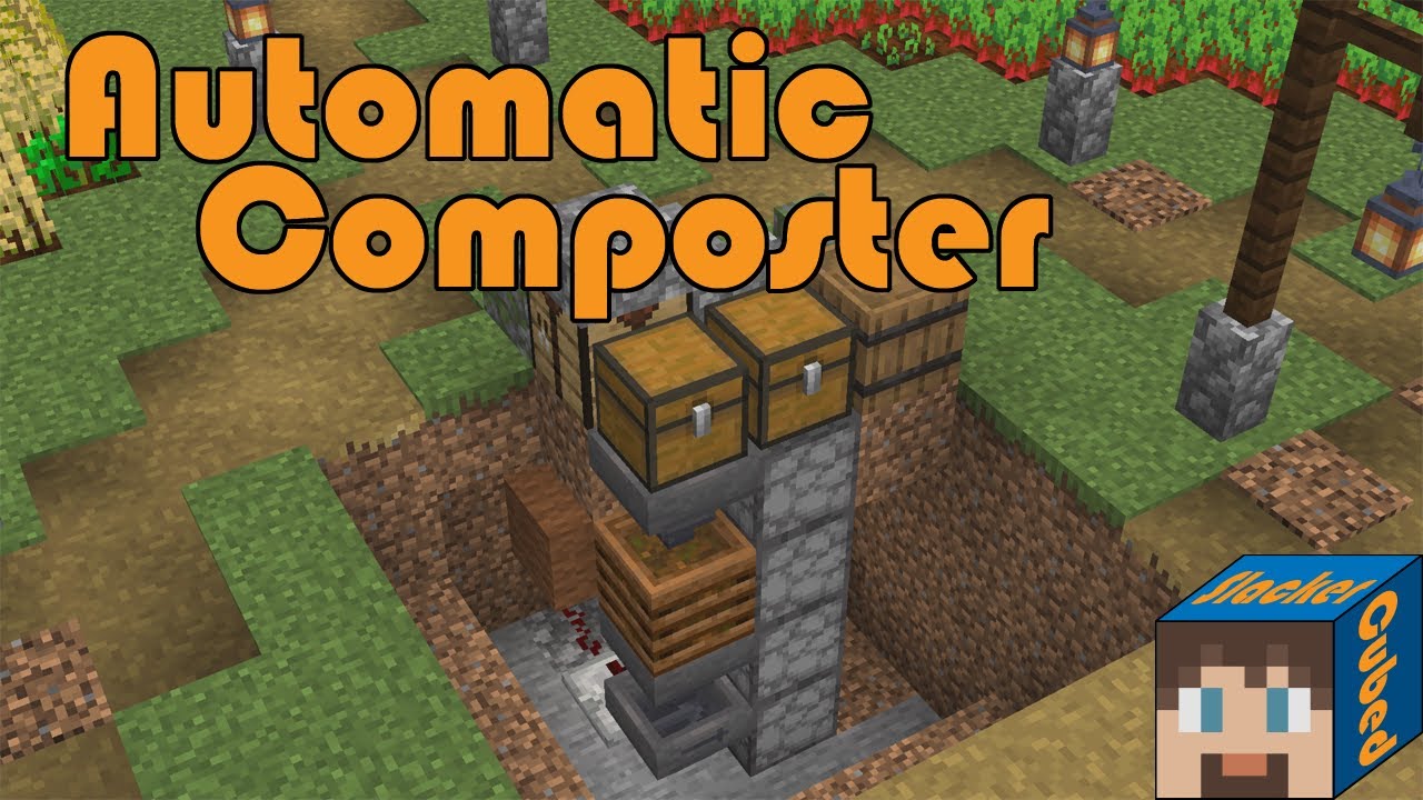 Simple Hidden Automatic Composter Tutorial Minecraft Java Edition
