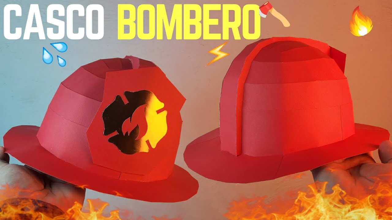 Cómo Hacer Un Casco De Bombero Con Cartulina Para Niños Y Para Adulto