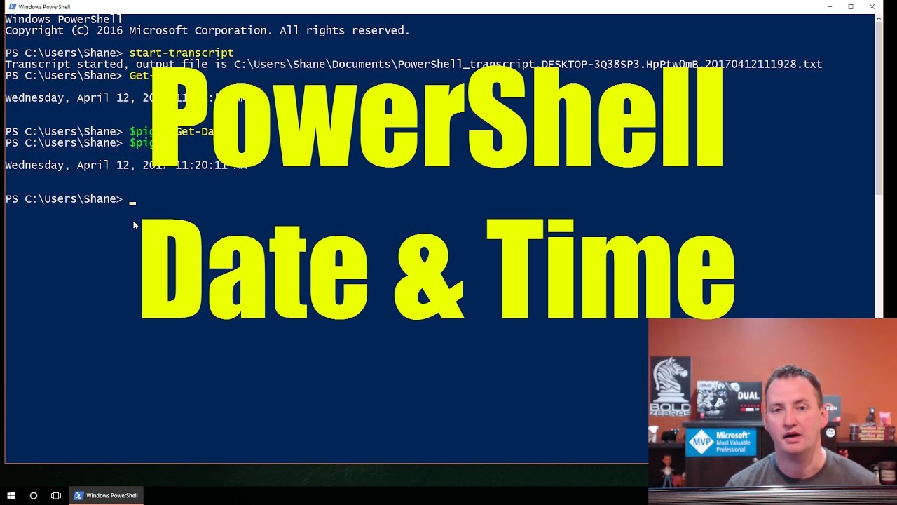 Work With Date Time With Powershell Youtube