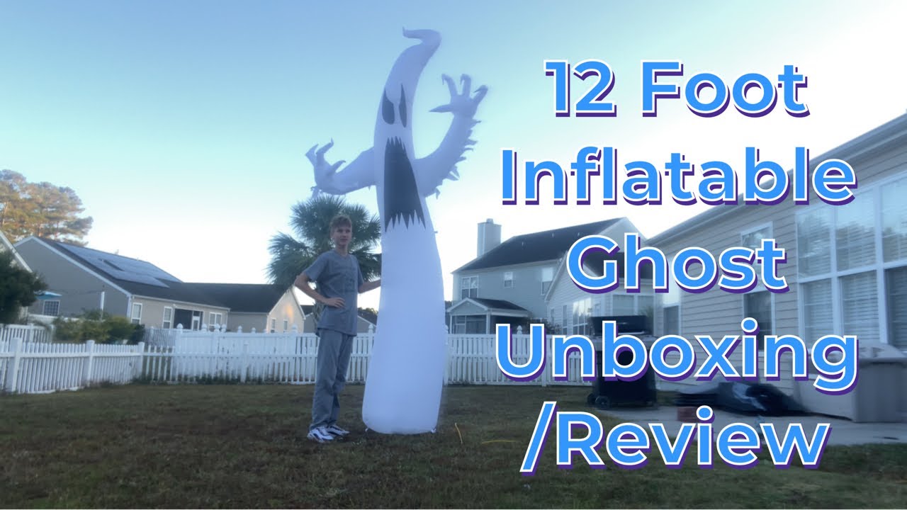 12 Foot Inflatable Color Changing Ghost Unboxing Review Youtube