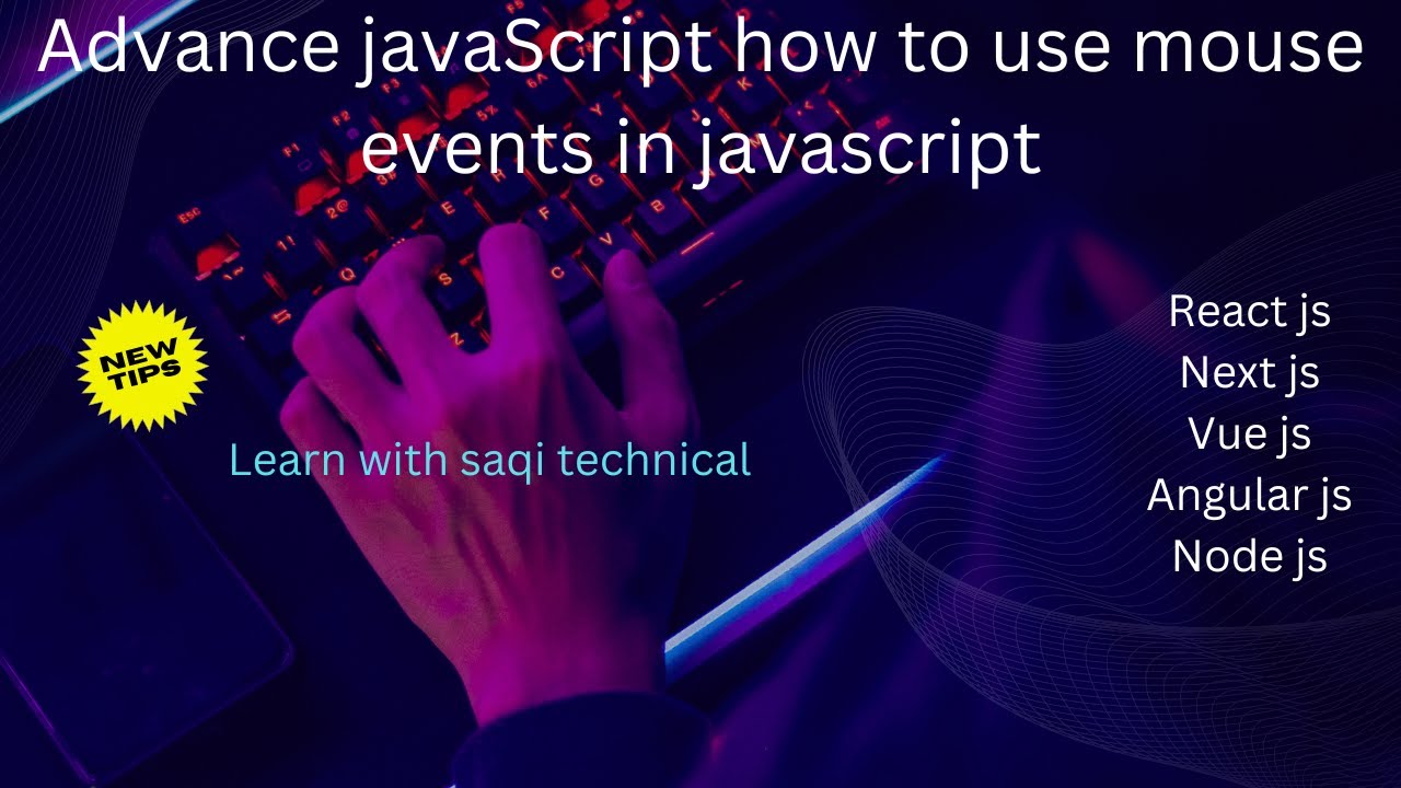 Lecture No 34 Advance Javascript How To Use Mouse Events Javascript