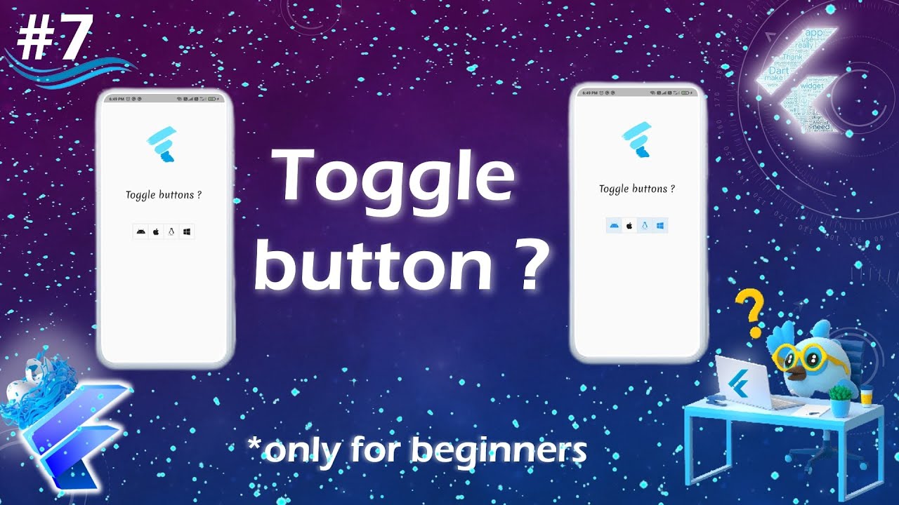Toggle Buttons Widget Flutter Toggle Buttons Youtube